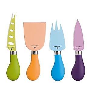 Zassenhaus Easy Cut Cheese Knife Set, 4.5", Assorted