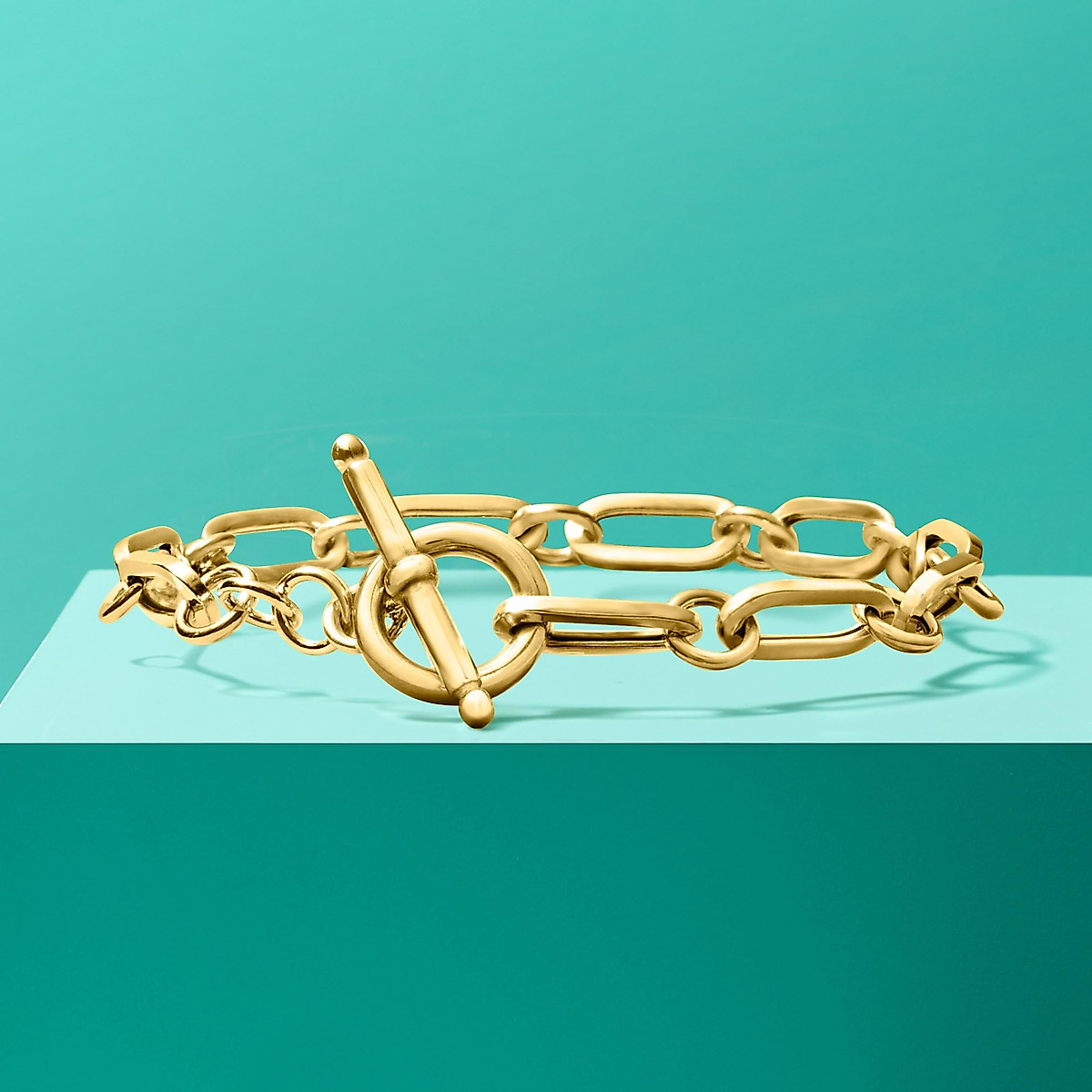 Ross-Simons Toggle Paperclip Link Bracelet