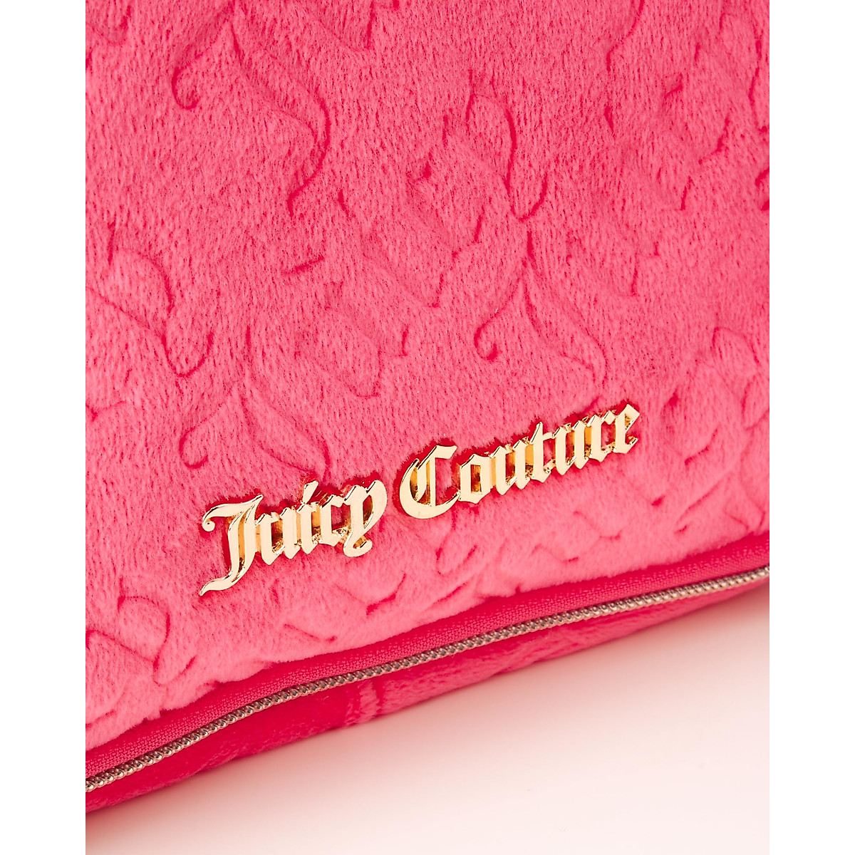 Juicy Couture Women's Cosmetics Bag - Hanging Travel Makeup and Toiletries Kit - Makeup Accessories Organizer Case with Hook, Size One Size, Peach