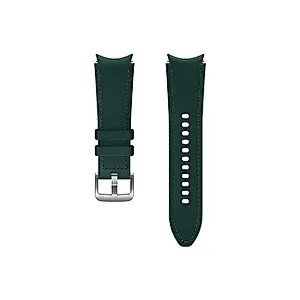 Samsung Electronics Hybrid Leather Silicone Watch Band Strap Small/Medium, for Galaxy Watch 4 and Galaxy Watch 4 Classic (US Version),Green,ET-SHR88SGEGUJ