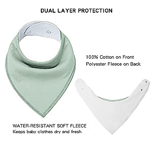 Konssy Baby Girl Bibs 12 Pack Baby Bandana Drool Bibs Cotton for Unisex Boys Girls Newborn, 12 Solid Colors Set for Teething and Drooling