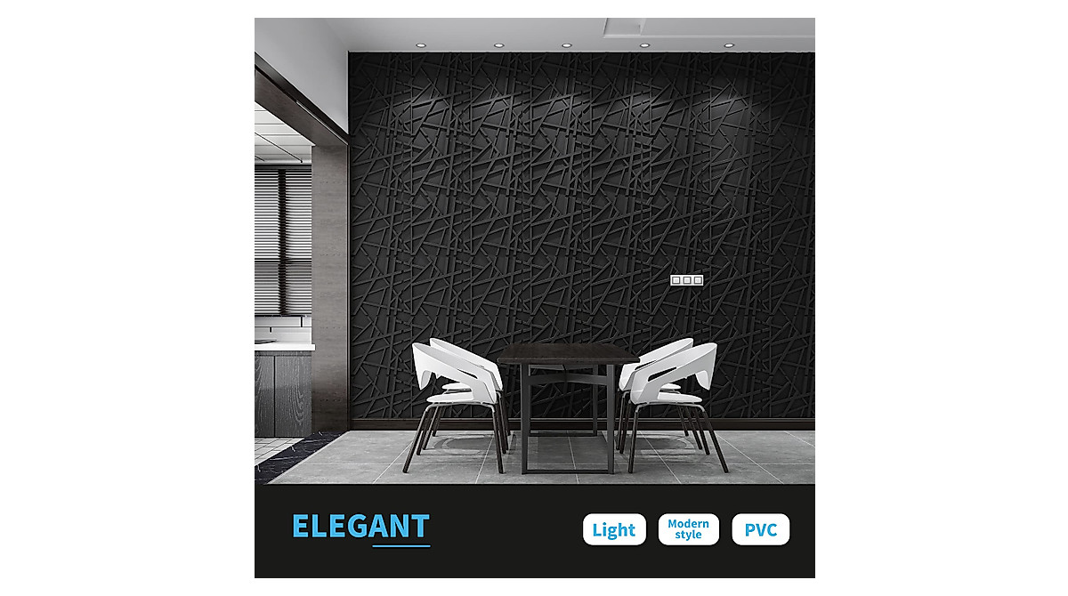 Art3d 3D Wall Panels - Stylish Black Decor for Any Room