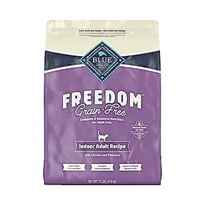 Blue Buffalo Freedom Grain Free Natural Indoor Adult Dry Cat Food, Chicken 11-lb