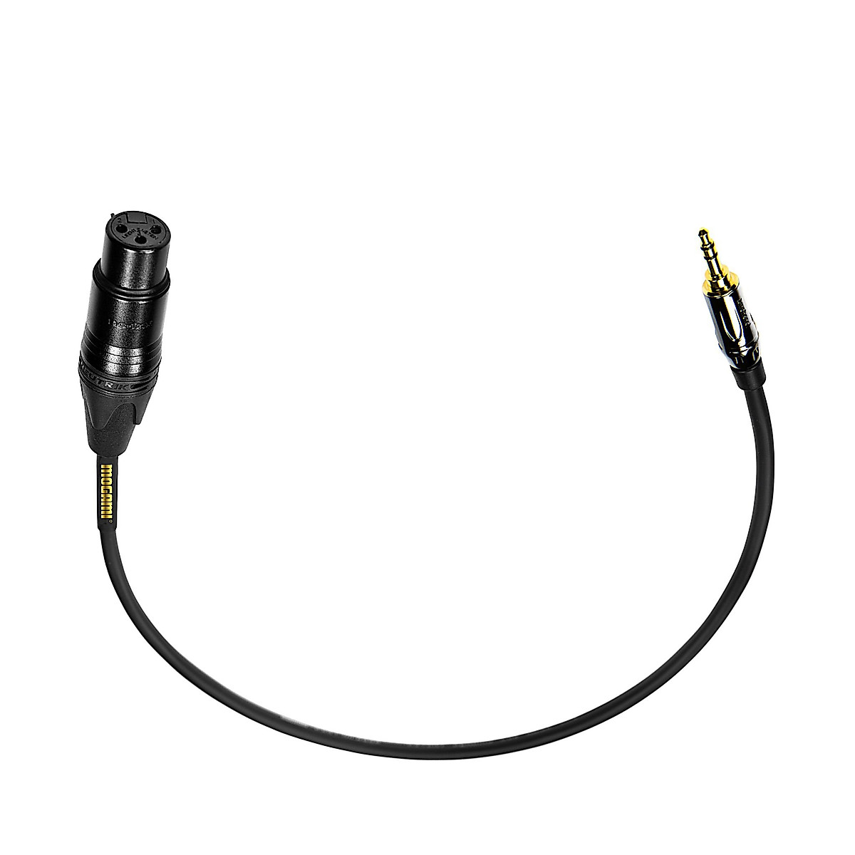 Mogami GOLD-XLRF-MINI-018 Balanced Audio Adapter Cable, XLR-Female to 1/8" TRS Male Plug, Dual Straight, 18 inch