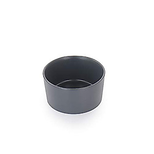 Elama Luxmatte Contemporary Dinnerware Set, 20 Piece, Dark Grey