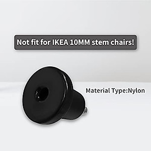 AXL Chair Glides to Replace Casters, Office Chairs Stationery Office Replacement Chair Without Wheels and High Bell Glides - Set of 5 Pack (High)