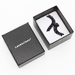 Cocktail Fashion Ring Size Adjustable From 6-8.5 CZ Marquise Shape Jewelry for Women (Black)