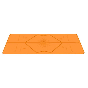 Liforme Gratitude Yoga Mat - Patented Alignment System, Warrior-like Grip, Non-slip, Eco-friendly, sweat-resistant, Long, Wide and Thick - Gratitude Special Edition (Orange)