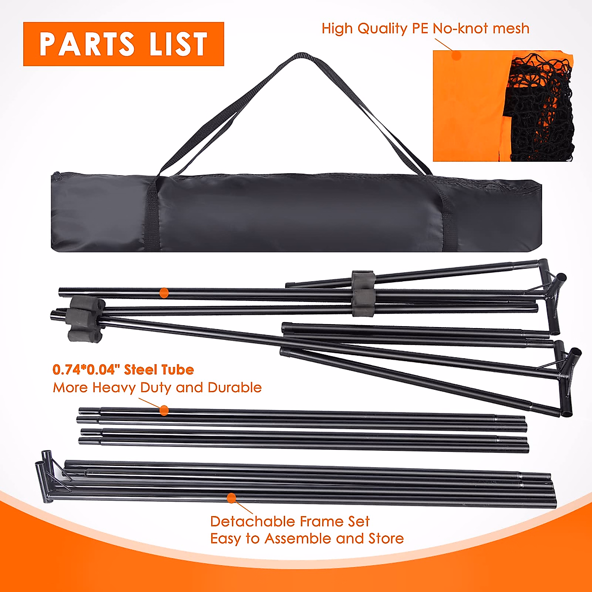 Tennis Rebound Practice Wall - 12ft x 6ft Rebounder Net for Tennis & Racquet Sports Ball & Pickleball, Tennis Backboard Net for Tennis Court Backyard and Indoor & Outdoor Training