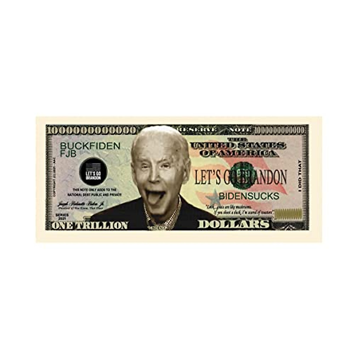 American Art Classics Pack of 50 - Joe Biden Sucks - Let's Go Brandon - FJB Trillion Dollar Bill