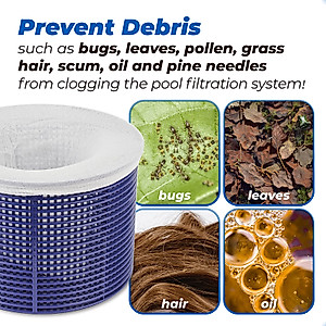 ANTOBLE 20 Pack Pool Skimmer Socks Micro Filter Bag Compatible with Pool Blaster Water Tech Catfish Max CG Aqua Broom Pool Vacuum Cleaner, Inground and Above Ground Pool Accessories