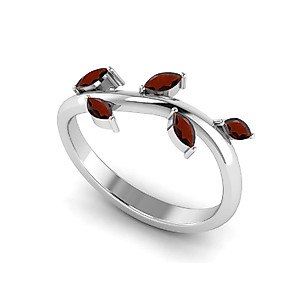 Shine Jewel 925 Sterling Silver Garnet Gemstone 925 Sterling Silver Wedding Anniversary Ring For Women (12)