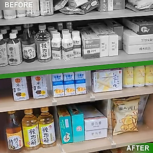 ikaufen Shelf Dividers, 12 Inches Tall Vertical Purse Separators for Closet Perfect for Bedroom, Kitchen and Office Shelves, Adjustable Acrylic Bookshelf for Organization (6 Pack, 12 Inch)