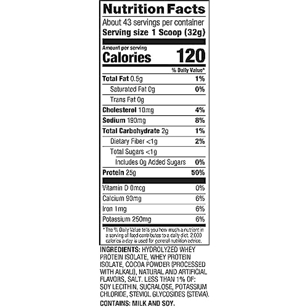 Dymatize ISO 100 Whey Protein Powder with 25g of Hydrolyzed 100% Whey Isolate, Fudge Brownie, 49 Ounce