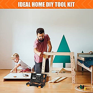 ENGiNDOT Home Tool Kit, 57-Piece Basic Tool kit with Storage Case for Household Repair, Home Improvement and DIY Project