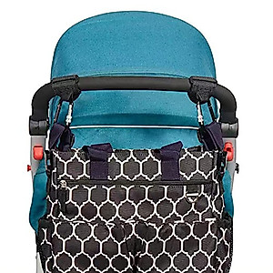 Stroller Hooks Clips for Diaper Bags, 2 Pack of Baby Durable Clips Hooks for Stroller to Hang Bags, Adjustable Multi-Purpose Hooks,Stroller Organizer, Purse