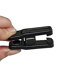 erioctry Plastic Hanger Clips- Black Slim-line Set 20 Pack Pants Hanger Clips, Strong Pinch Grip Clips for Use with Slim-line Clothes Hangers, Finger Clips for Velvet Hangers