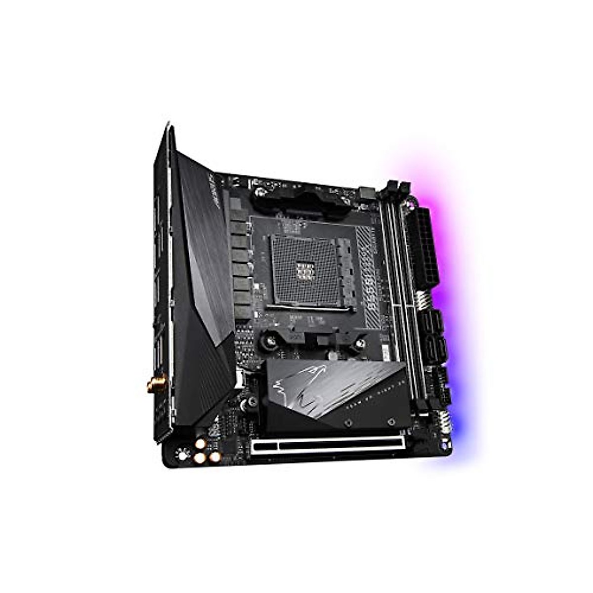 GIGABYTE B550I AORUS PRO AX (AM4 AMD/B550/Mini-Itx/Dual M.2/SATA 6Gb/s/USB 3.2 Gen 1/WiFi 6/2.5 GbE LAN/PCIe4.0/Realtek ALC1220-Vb/DisplayPort 1.4/2xHDMI 2.0B/RGB Fusion 2.0/DDR4/Gaming Motherboard)