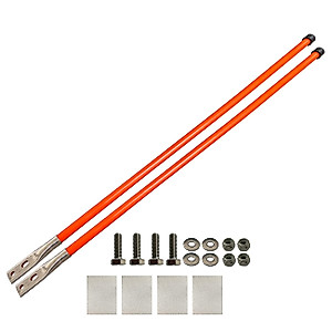 SEASAIL Bold 36'' Snow Plow Blade Marker Guide Kit High Visibility Orange with Stainless Steel Joint Compatible with Most Snow Plow Not Easy to Break and Rust Low Temperature Resistance