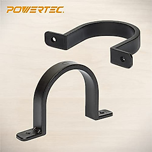 POWERTEC 70173 2-1/2" Hose/Pipe Hangers, 5 Pack,Black