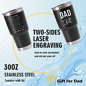 Dad Gifts from Daughter Son Kids, Birthday Gifts for Dad, Fathers Day Gift for Dad Husband Men Step Dad, Best Dad Bday Present Idea for Daddy Bonus Dad