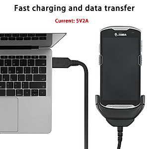 IYOUBOL Tc51 Charger,USB and Charger Cable for Zebra TC51 TC510K TC52 TC56 TC57,5V2A with 6ft Cable PDA Handheld Computer(CBL-TC51-USB1-01)