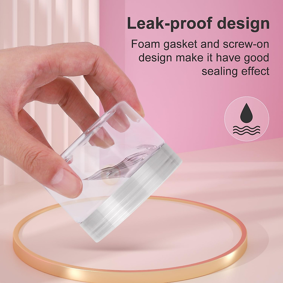 Loretoy 36 Pack 4 OZ Plastic Jars with Lids, BPA Free, Reusable, Refillable Transparent Cosmetic Containers for Bath Salts, Cosmetics, Powders, Beauty Product and Small Accessories - White