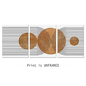Mid Century Modern Print Geometric Wall Decor Abstract Lines Art Set Above Bed Wall Art Arch Art Mid Century Decor Set Of 3 UNFRAMED 11X14INCH