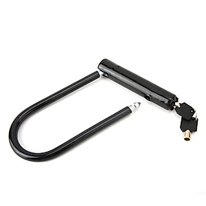 Liujaos Anti-Theft U-Lock Bike Anti-Theft Lock, Security U Lock U-Lock, Black for Motorcycle Scooters
