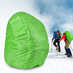 SUNGOOYUE Waterproof Camping Climbing Bag Cover, Polyester Outdoor Ultralight Backpack Cover with Hooded(Green)