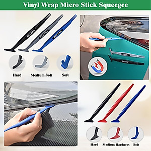 REEVAA Professional Vinyl Wrap & Window Tint Tools, 48PCS Tools Kit, Windshield & Magnet Micro Squeegee Kit