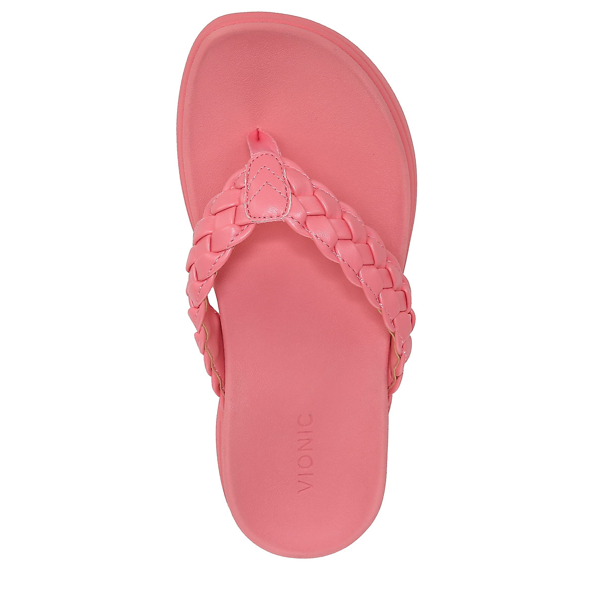 Vionic Kenji Women's Toe-post Platform Wedge Sandal Shell Pink - 8.5 Medium