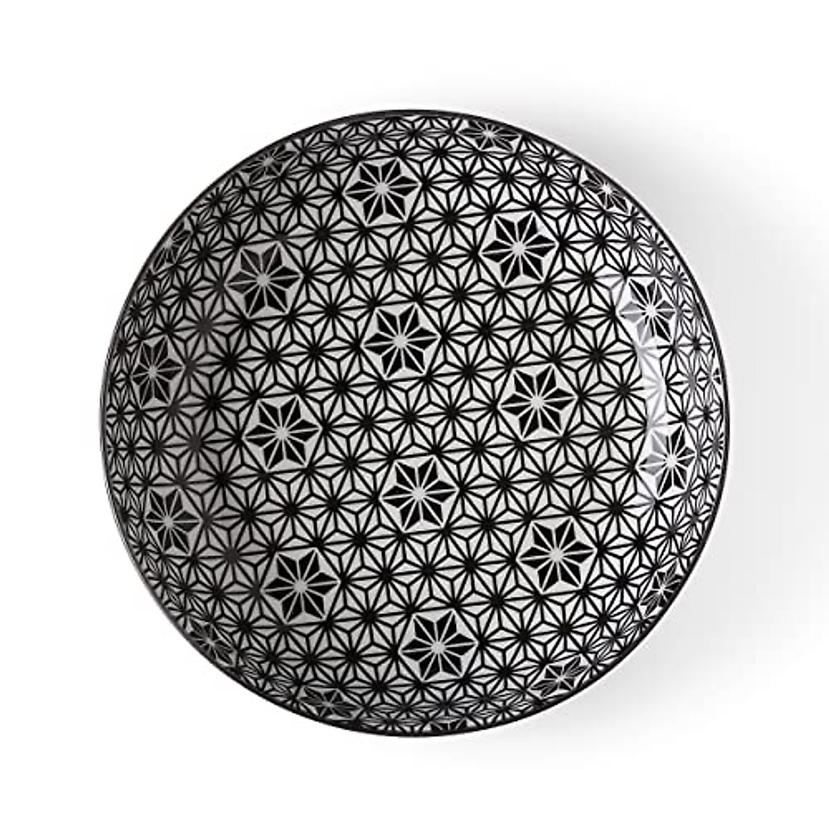 Signature Housewares Pad Print Set of 4 Assorted Dinner Bowls 8.5", 22oz, PP Gray