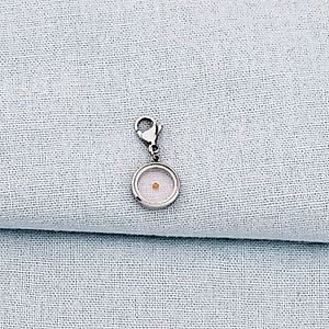 BEKECH Faith Mustard Seed Charm Zipper Pull Clip On Gift for Religious Men Women Faith Jewelry Gift Christian Gift for Faithful Men Women Graduates (silver stainless steel)