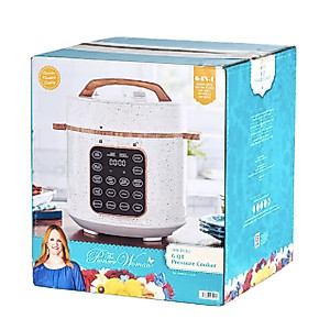 Generic Pioneer Woman 6 Qt Pressure Cooker,Linen Speckle,Wood Grain, Blinking Display, Touch Control