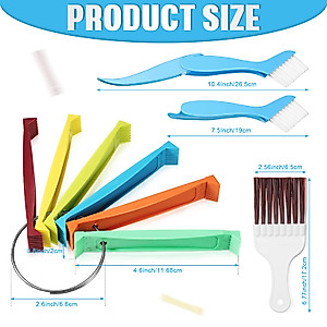 CHENGU 3 Pieces FCR6 Fin Comb Air Conditioner Fin Cleaner Set with 2 Different Brush Condenser Applicable to More Occasions Evaporator Radiator Clean Repair Tool Set