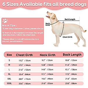 COHYVER Dog Cone, Professional Pet Recovery Shirt Dog Abdominal Wounds Bandages for Male Female, Pet Surgical Snugly Suit After Surgery, Anti-Licking Dog Onesies, Size L Red Stripes