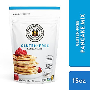 King Arthur Gluten-Free Pancake Mix, Non-GMO Project Verified, Kosher, 15 Ounces, Packaging May Vary