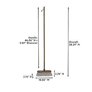 Harper Live.Love.Clean. Smooth Surface Bamboo Household Broom for Indoor Sweeping of Pet Hair, Dirt, Dust on Hardwood Floors, Tile, and Laminate