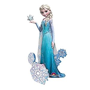 Anagram International 10116379 International Elsa the Snow Queen Air Walker Party Balloon, 57", Multicolor