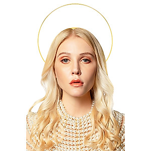 Angel Halo Crown Mary Goddess Headband Golden Tiara Lolita Vintage Crown Wedding Cosplay Halloween Headdress DIY Headpiece