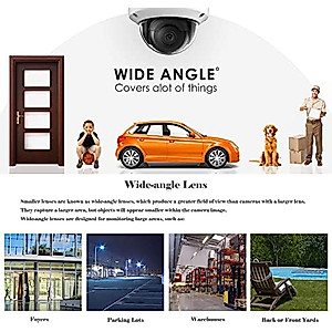 5MP PoE IP Dome Security Camera, 2.8mm Wide Angle, H.265 IP66 Waterproof Built-in Micphone/Audio, Compatible with Hik Vision NVR, Not PTZ Camera