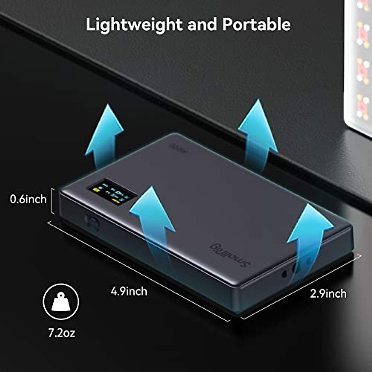 SmallRig RM120 5000mAh Camera Light Panel RGB Video Light Professional LED On Camera Video Light Portable Lights for Photography 2500K-8500K 98+ CRI Full Color for TikTok,Video Conference 3808