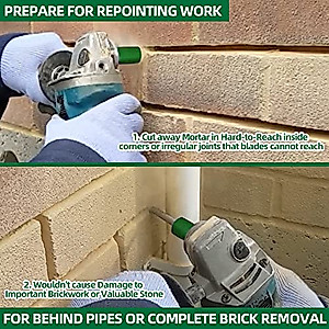 KURSTOL Diamond Mortar Raking Bit - 5/16" x 4" with 58-11 Thread for Brickwork Joint Mortar Removal Masonry,Stone,Concrete Angle Grinder Bit