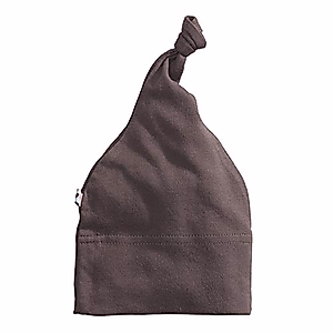 Babysoy Modern Single Knot Hat Beanie - Cotton Rayon from Bamboo Baby Cap (6-12 Months, Acorn)