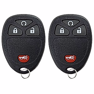 KeylessOption Keyless Entry Remote Control Car Key Fob Replacement for 15114374 (Pack of 2)