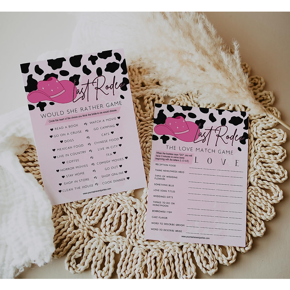 Your Main Event Prints Her Last Rodeo Bridal Shower Games, Western Bachelorette Party Cowgirl Party Games