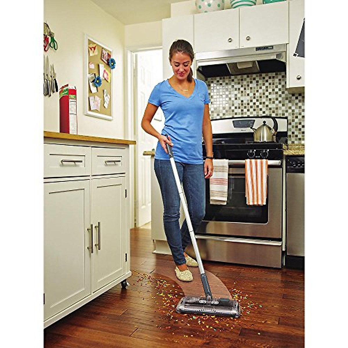 BLACK+DECKER Floor Sweeper, Gray (HFS215J01)