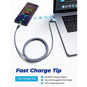 2-Pack Micro USB Cable [6.6ft], Unbreakable Android Micro USB Charging Cable, AINOPE Micro USB Fast Charging Cords for Android Nylon Compatible with Samsung Galaxy S6,J7 Edge Note 5, Kindle