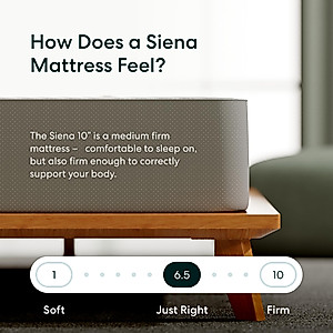 Siena 10” Full Gel Memory Foam Mattress - Medium Firm - 180 Night Trial - Premium Pressure-Relieving Layers - 10 Year Warranty - CertiPUR-US® Certified, White
